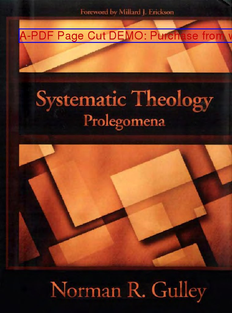 Gulley's Prolegomena in Theology | PDF