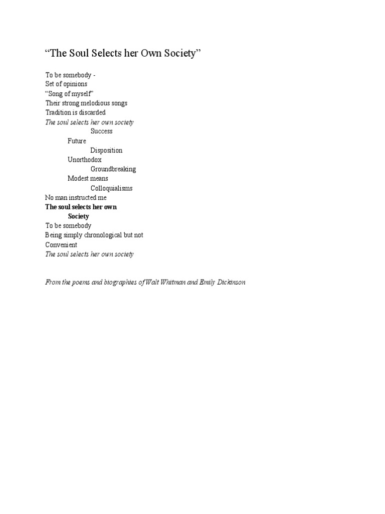 Individualism Found Poem Sample | PDF