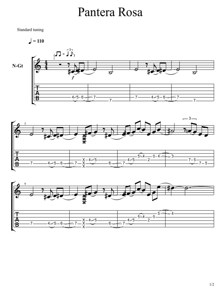 Pantera Rosa Guitarra | PDF