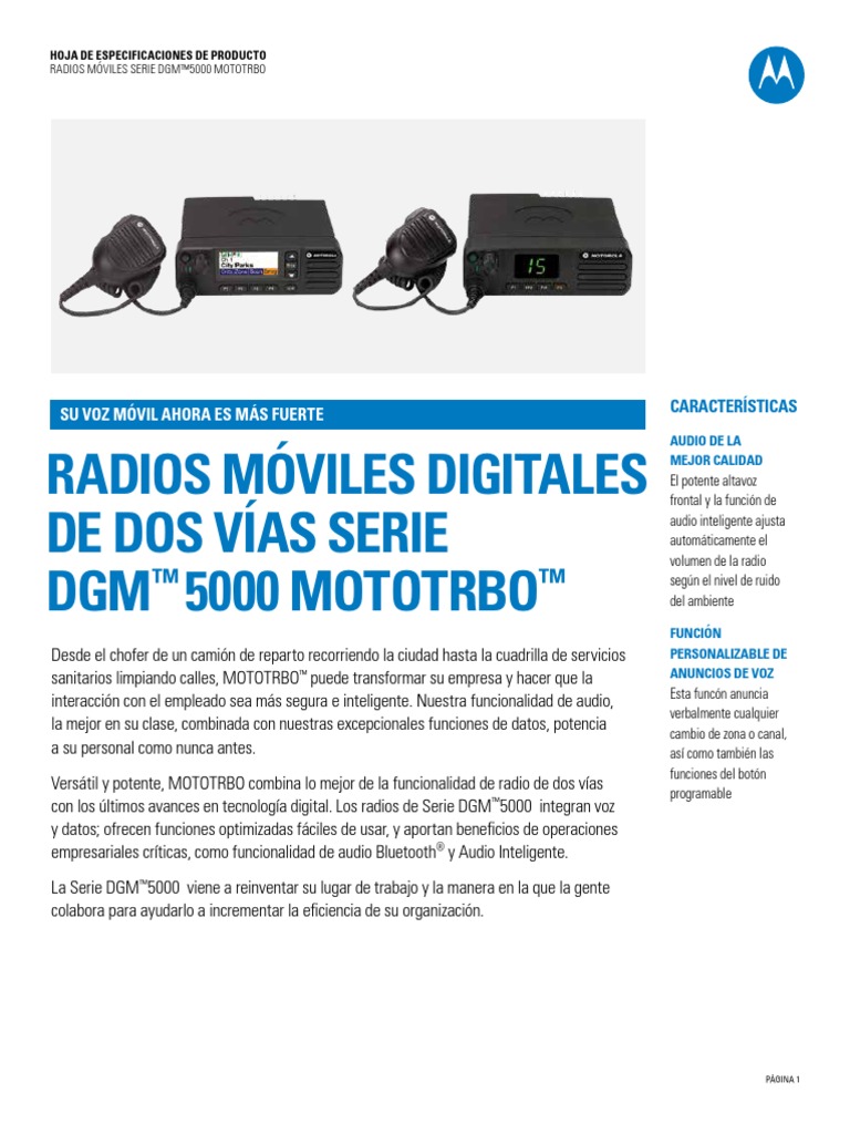 Serie DGM-5000 5500 Movil | PDF | Bluetooth | Frecuencia ultra alta