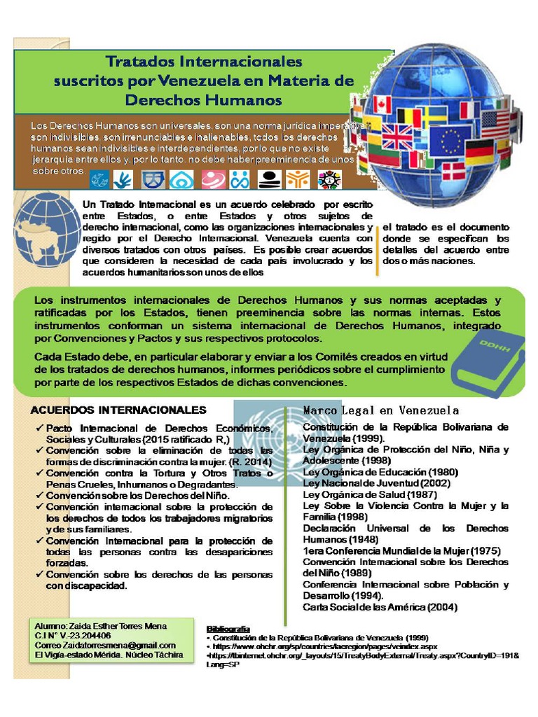 PDF Infografia Tratados Internacionales Sobre Derechos Humanos | PDF