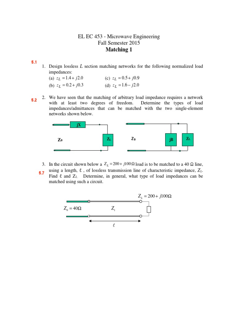 Designing Lossless L-Section and Single Element Matching Networks for ...