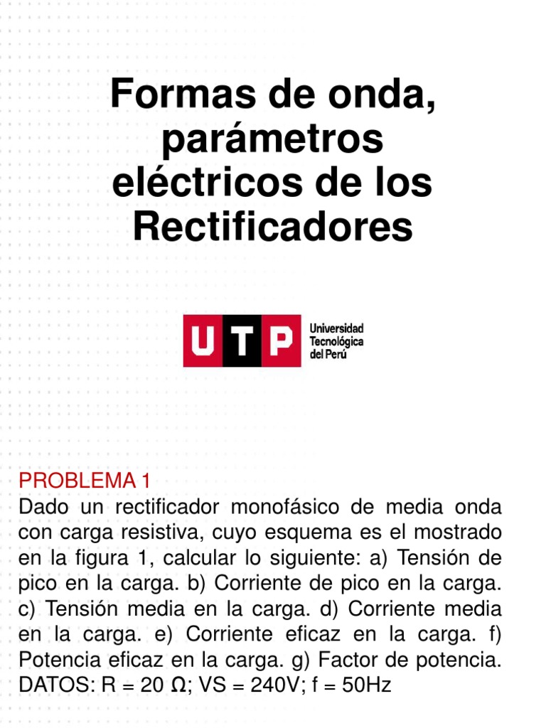 Rectificadores de Onda Completa-Ejercicios | PDF