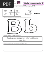 Hojas de Trabajo - Semana 1 - Consonante B | PDF
