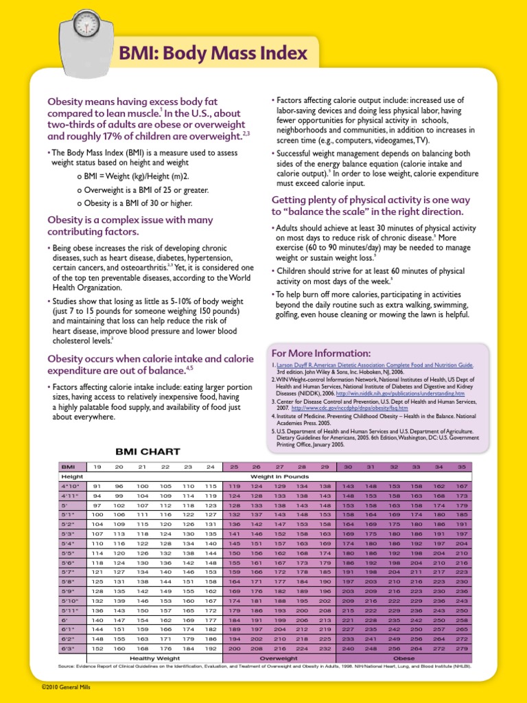 BMI Body Mass Index | PDF