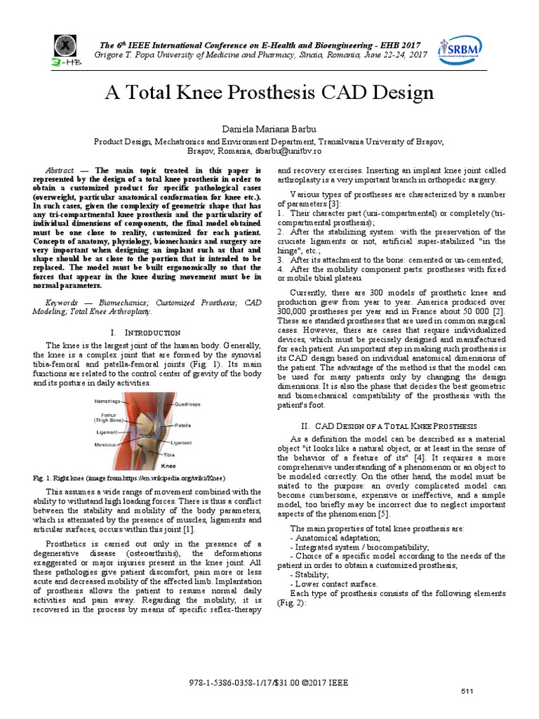 Knee Implant Cad Model | PDF | Prosthesis | Knee