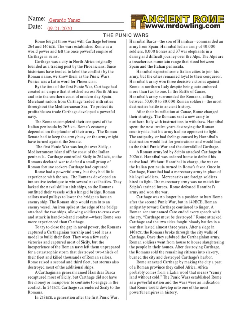 Ancient Rome's Rise to Power | PDF | Punic Wars | Hannibal