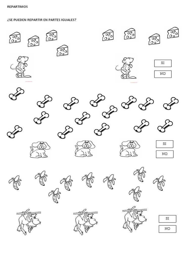 Actividades de Reparto para Niños | PDF | Artes del Lenguaje y Comunicación