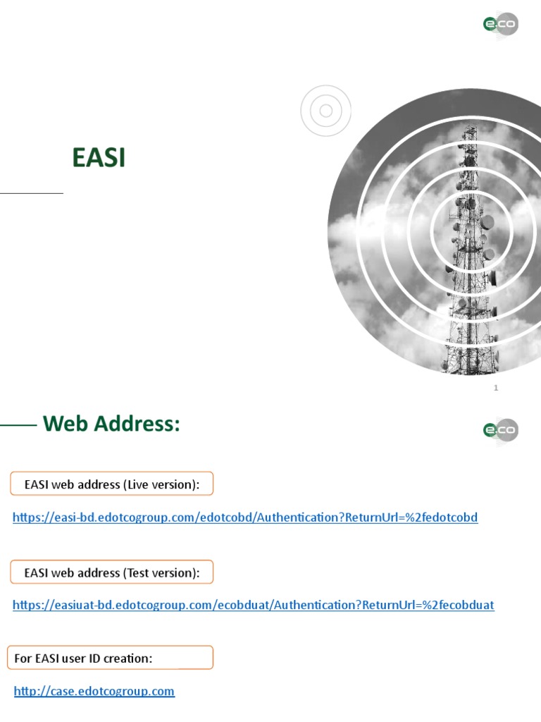 EASI - New Use ID Creation | PDF
