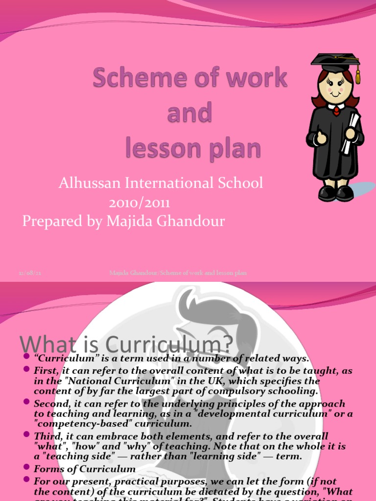 lesson plan and scheme of work (revised)