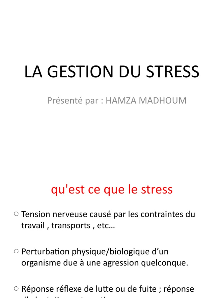 La Gestion Du Stress | PDF