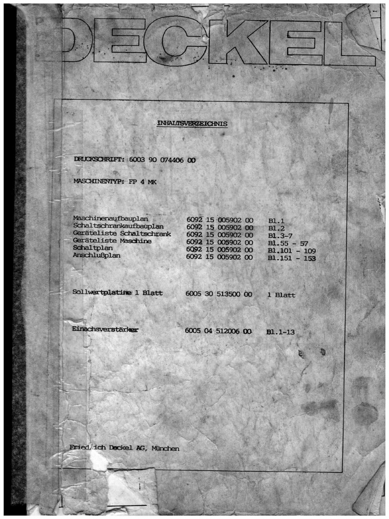 Deckel FP4M Schema Electrica | PDF