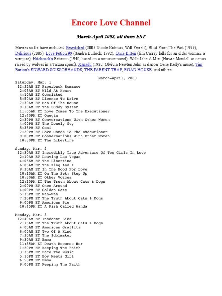 Encore Love, March-April 2008 | PDF | Entertainment (General)