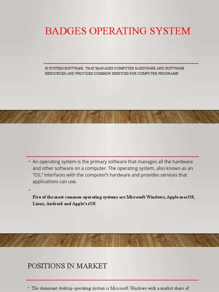 Badge Operating System | PDF | Business | Computers