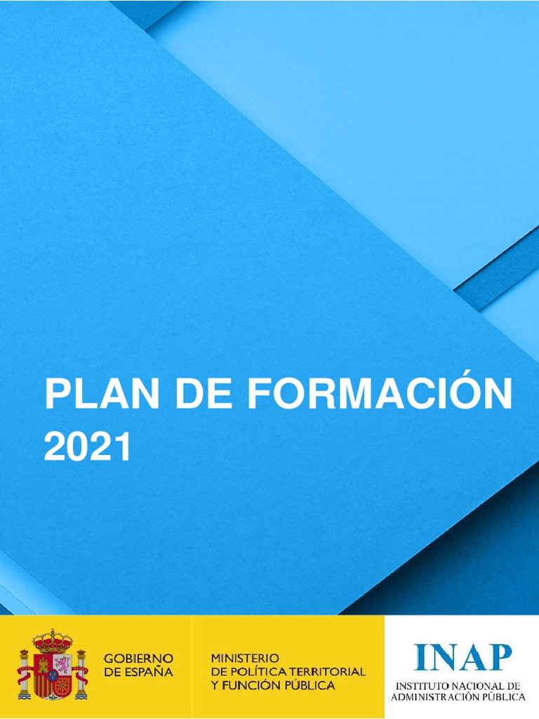 Plan de Formación INAP 2021 | PDF | Administración Pública | Evaluación