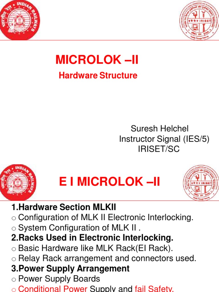 An Overview of the Hardware Structure and Components of the MLK-II Electronic Interlocking ...