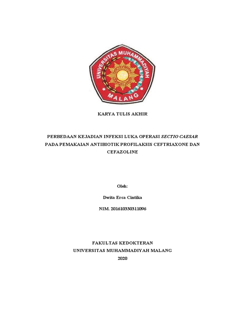 KPP Perbedaan Kejadian Infeksi Luka Operasi Sectio Caesar Pada ...