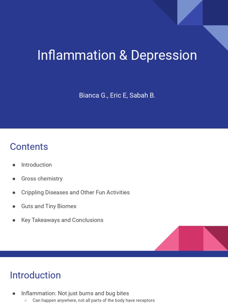 Inflammation's Role in Depression | PDF | Interleukin 6 | Major ...