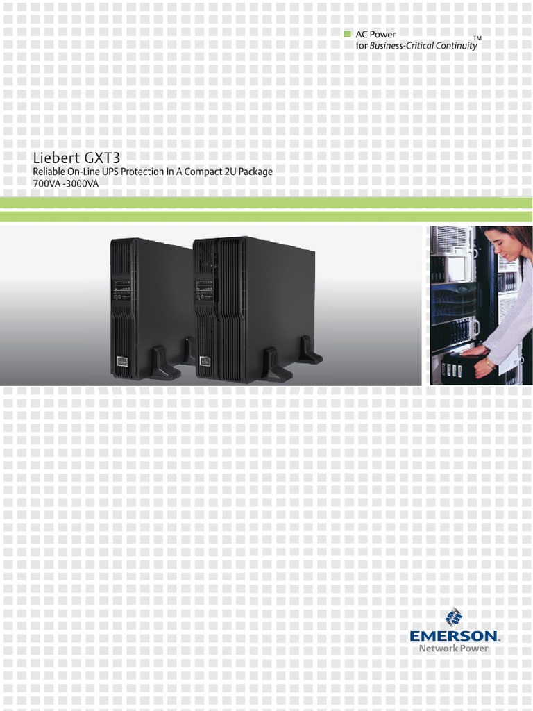 Emerson Liebert Gxt3 3000va Gxt3 3000rt230 Manual de Usuario | PDF