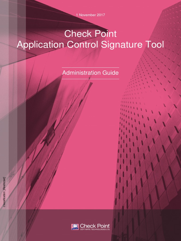 Check Point Application Control Signature Tool: Administration Guide ...