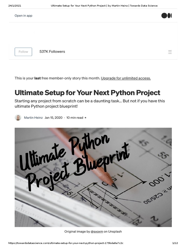 Ultimate Setup For Your Next Python Project - by Martin Heinz - Towards Data Science | PDF ...