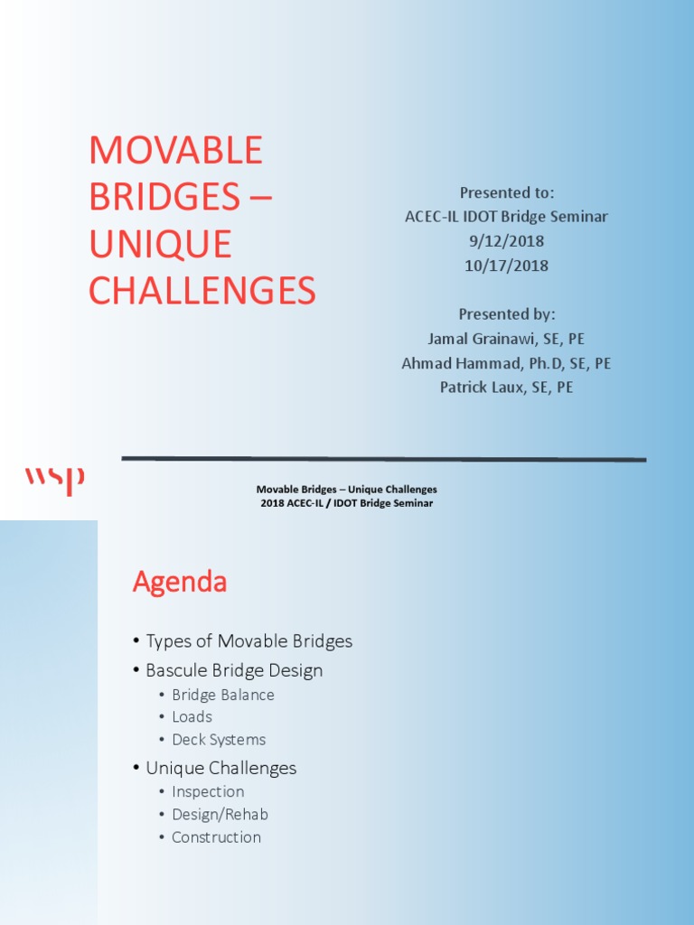 11 Movable Bridges Unique Challenges | PDF | Bridge | Fibre Reinforced ...