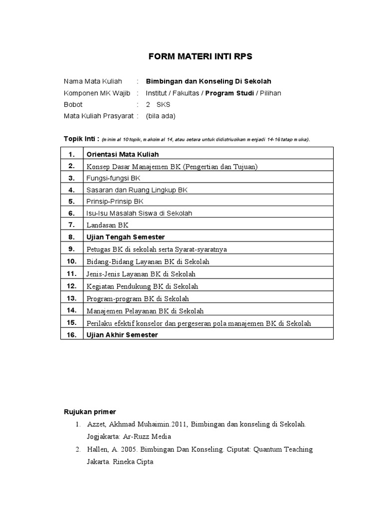 GUIDANCE AND COUNSELING COURSE OUTLINE | PDF