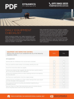 Fall Protection Equipment Checklist | PDF