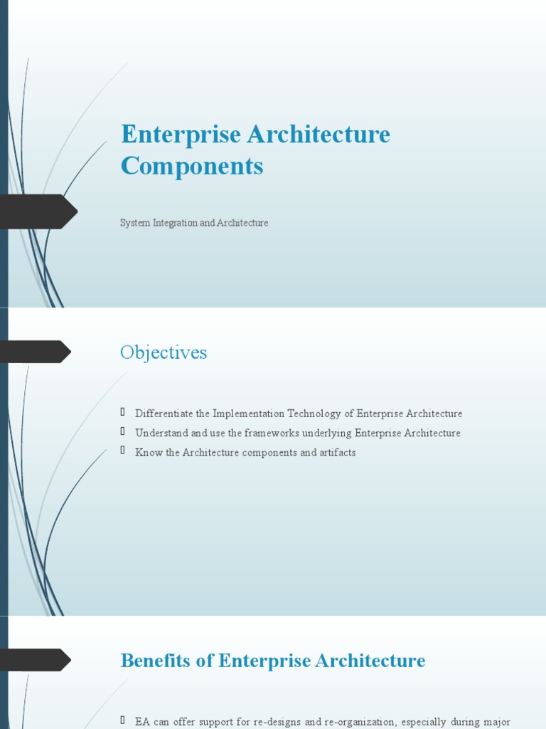Enterprise Architecture Components: System Integration and Architecture ...