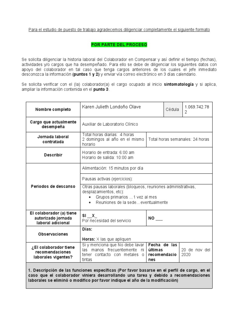 Formato de Recolección Karen Londoño | PDF | Medicina | Especialidades ...
