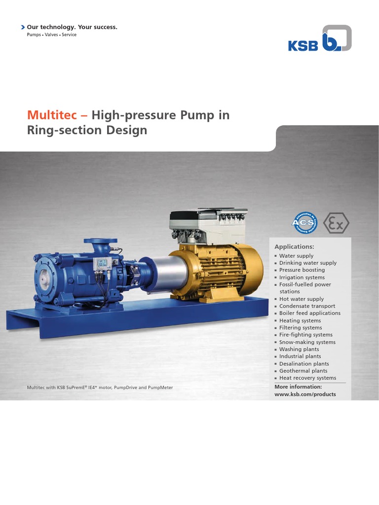 Multitec - : High-Pressure Pump in Ring-Section Design | PDF | Bearing ...