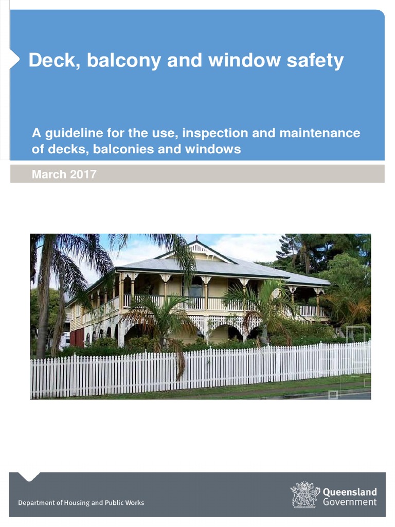 Deck Balcony and Window Safety Guideline | PDF | Stairs | Lumber