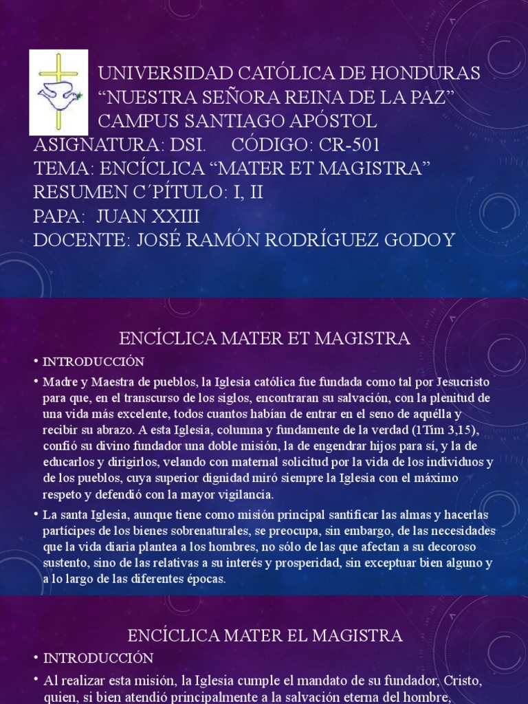 Encíclica Mater Et Magistra Ii PRC 2021 | PDF | Bien común | Iglesia Católica