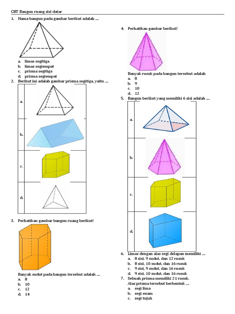 Soal Matematika Bangun Ruang | PDF