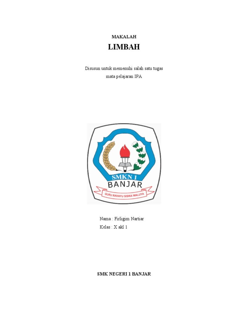 Makalah Limbah | PDF | Sains & Matematika | Teknologi & Rekayasa