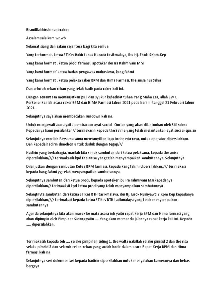 Prakata MC Raker | PDF