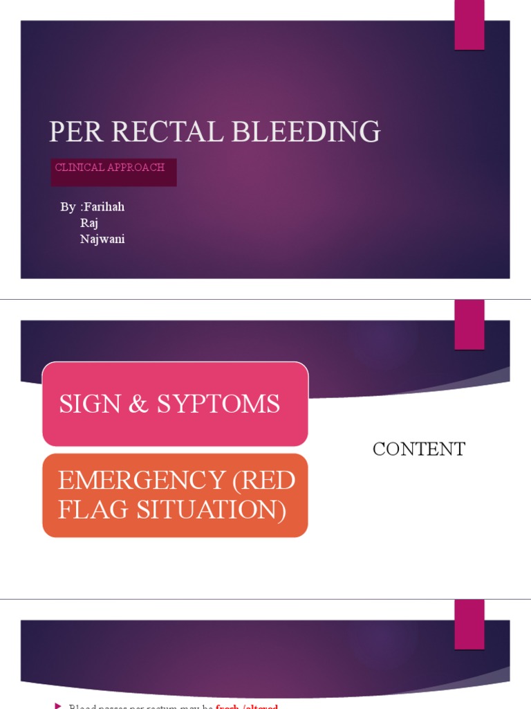 Per Rectal Bleeding Compiled | PDF | Hemorrhoid | Rectum