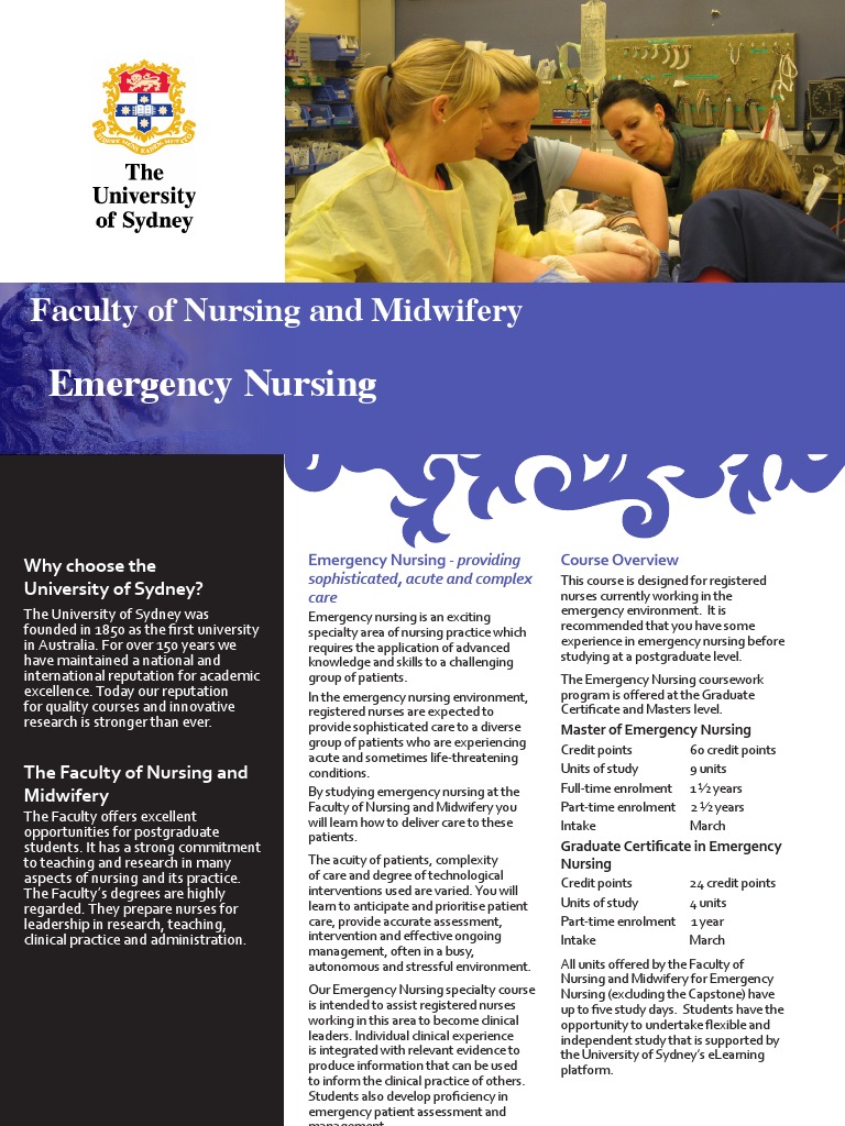 2010 Emergency Brochure | PDF | Nursing | Postgraduate Education