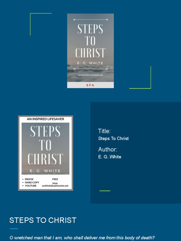 Steps to Christ: A Spiritual Guide | PDF | Repentance | Jesus