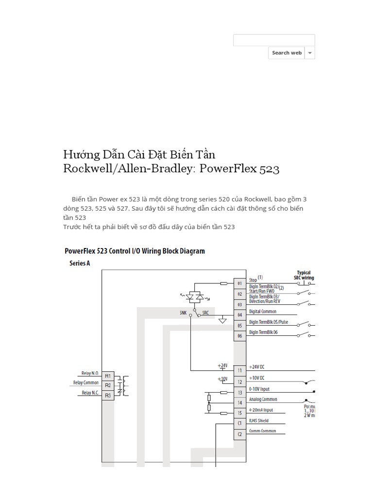 Hướng Dẫn Cài Đặt Biến Tần Rockwell - Allen-Bradley - PowerFlex 523 ...