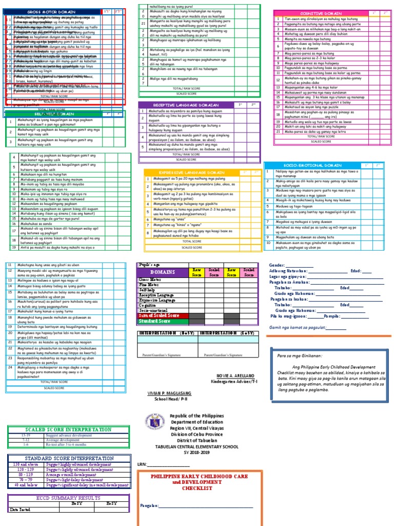 Eccd Checklist Bisaya | PDF
