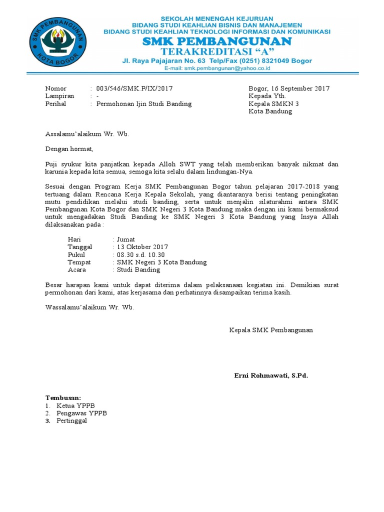 Surat Studi Banding | PDF