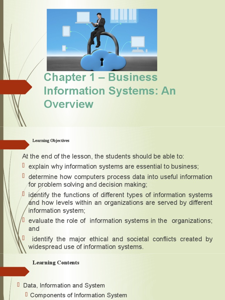 Chapter 1 - Business Information Systems | PDF | Information System ...