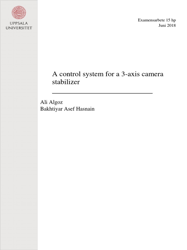 A Control System For A 3-Axis Camera | PDF | Electric Motor | Computer ...