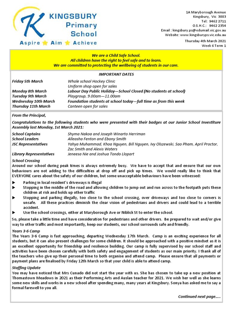 Week 6 Term 1 2021 | PDF