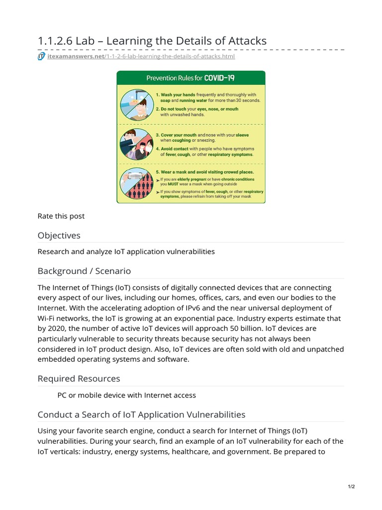 1126 Lab Learning The Details of Attacks | PDF