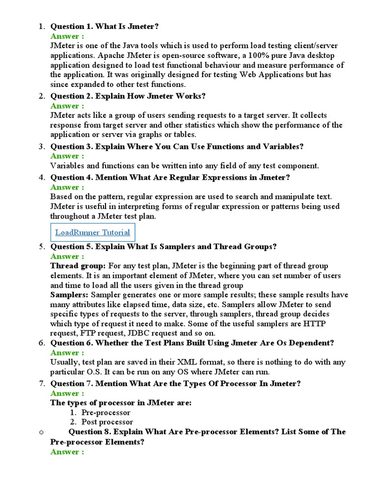 150 - Jmeter Interview Questions | PDF | Soap | World Wide Web