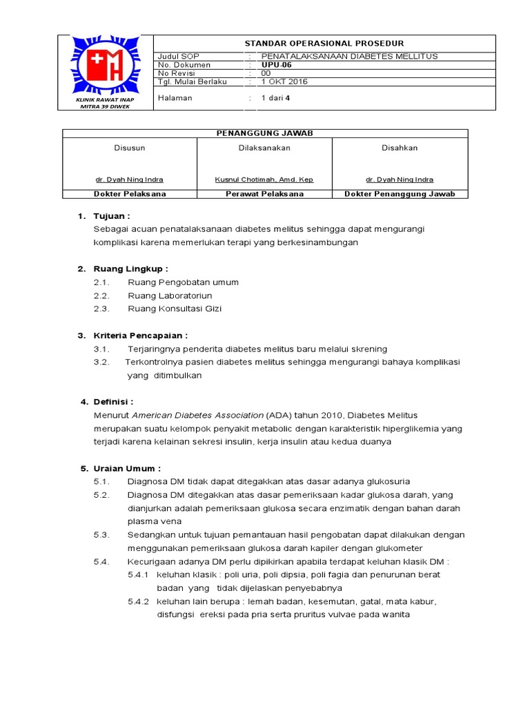 Sop DM | PDF | Pengembangan Diri | Kesehatan Holistik