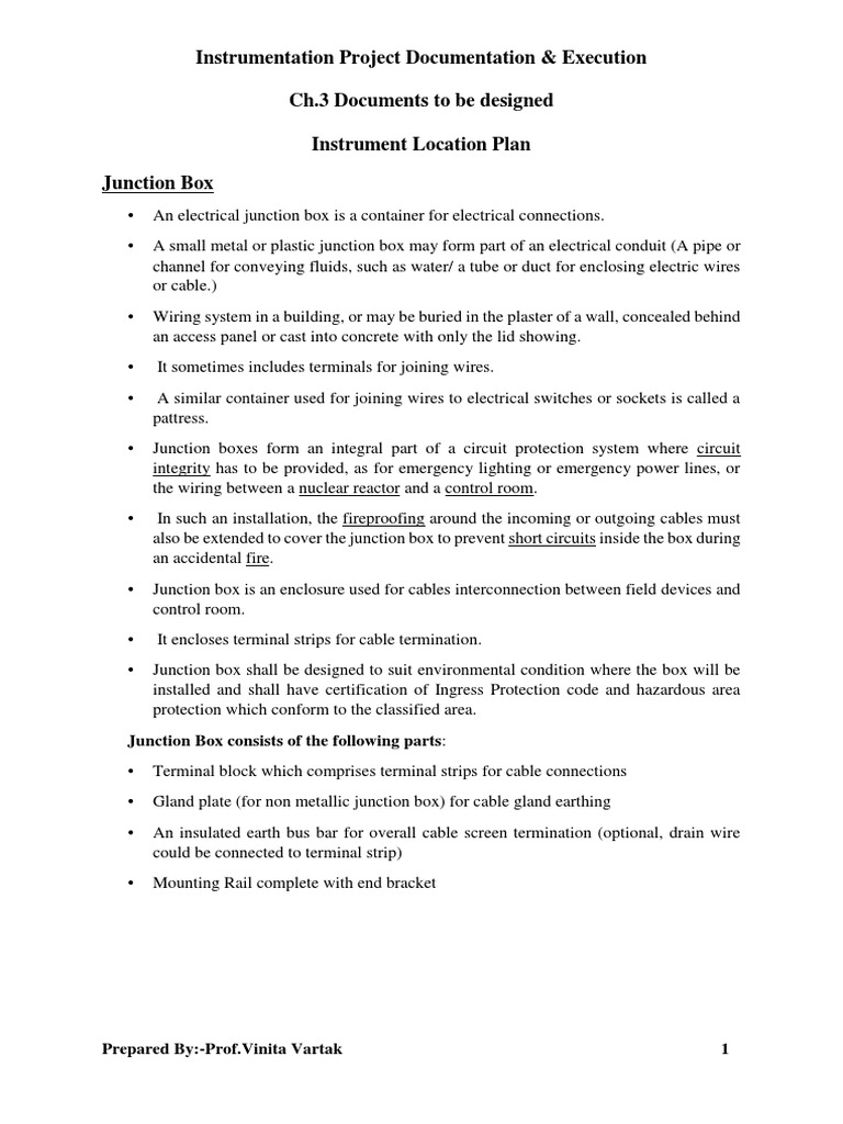 3.4.instrument Location Plan | PDF | Electrical Wiring | Equipment