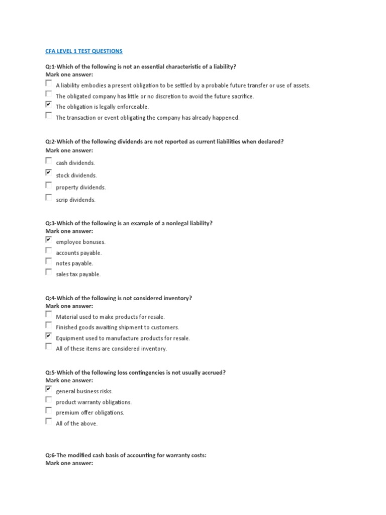 Cfa Level 1 Test Questions | PDF | Bonds (Finance) | Yield (Finance)